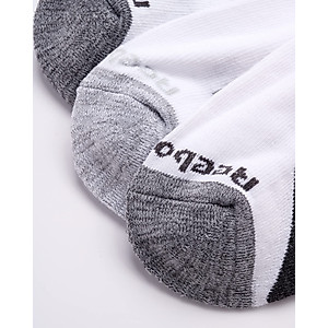 Reebok Men's Quarter Socks - 6 Pack Cushion Quarter Cut Ankle Socks for Men - Breathable Men's Athletic Socks (Size 6-12.5), Size 6-12.5, White