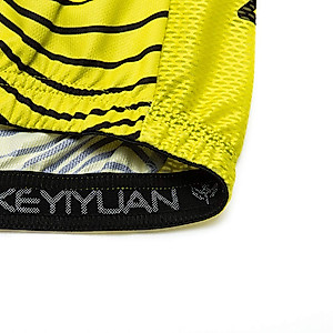 Uriah Men's Cycling Jersey Short Sleeve Reflective with Rear Pockets Ripple Yellow Size L