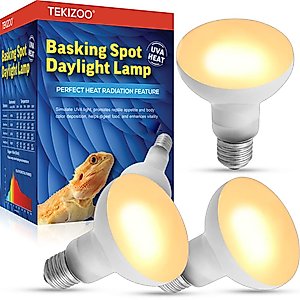 TEKIZOO 3 Pack Heat Lamp 100W,Basking Spot Simulated Natural Sunlight Heating Lamp Bulb,UVA Lamp Bulb Heat Emitter for Reptile Chickens Brooder Tortoise Pet