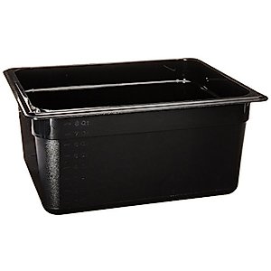 Cambro Black Camwear Half Size Food Pan, 6" H