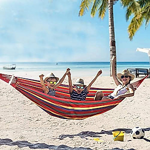 GUAGLL Outdoor Double Canvas Hammock Garden Hammock Chair Dorm Swing 2 Person 450 Pounds