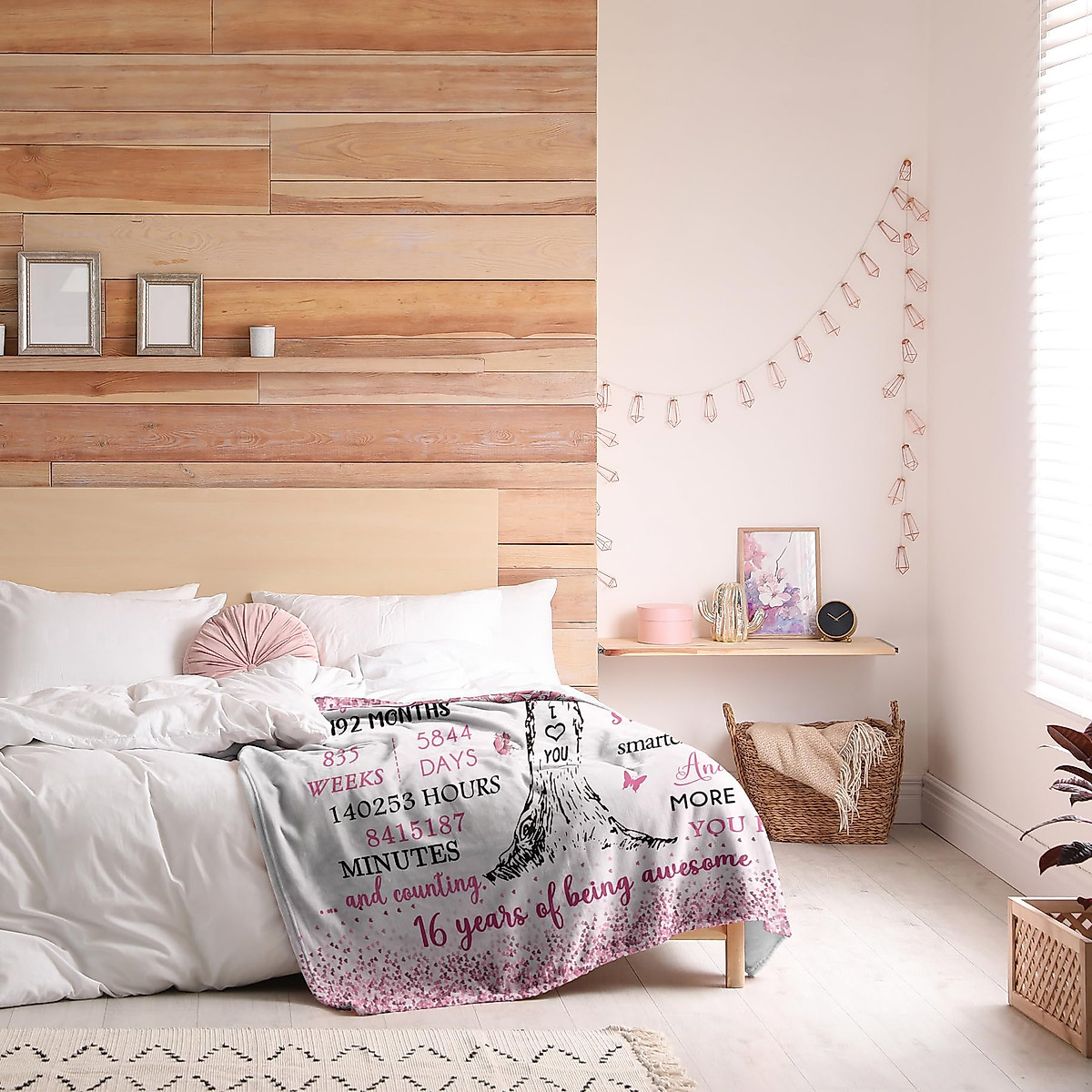 Sweet 16 Gifts for Girls, 16th Birthday Gifts for Girls, 16 Year Old Girl Birthday Gift Ideas, 16th Birthday Decorations, Happy 16th Birthday, Birthday Presents for 16 Year Old Blanket 50"X60"