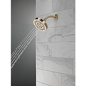 DELTA FAUCET FAUCET 5-Spray Gold Shower Head, DELTA FAUCET Shower Head Gold, Showerheads, Brushed Gold Shower Head, 1.75 GPM Flow Rate, Champagne Bronze 52535-CZ
