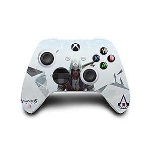 Head Case Designs Officially Licensed Assassin's Creed Connor III Graphics Matte Vinyl Sticker Gaming Skin Decal Cover Compatible with Xbox Series X Console and Controller Bundle