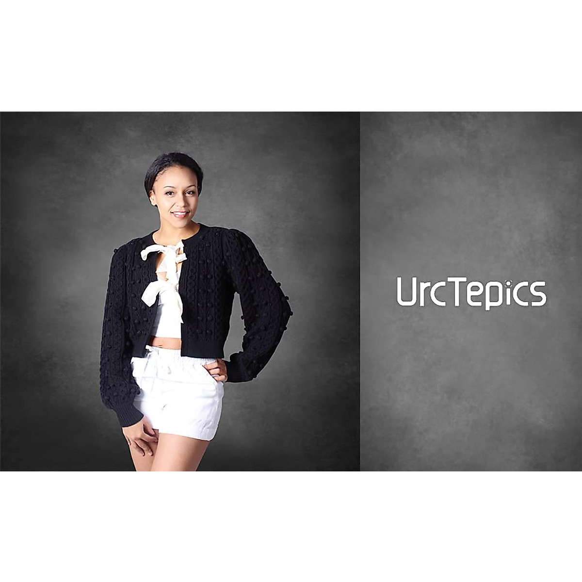 UrcTepics 5X7ft Microfiber Gray Portrait Backdrop Canvas Photo Backdrop Abstract Dark Grey Photography Studio Backgrounds Backdrops