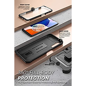 SUPCASE Unicorn Beetle Pro Case for Samsung Galaxy A14 5G (2023), Full-Body Rugged Belt-Clip & Kickstand Case with Built-in Screen Protector (Black)