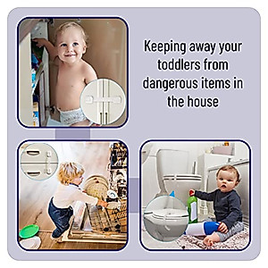 Bates- Child Safety Strap Locks, 6 Pack, Child Proof Cabinet Latches, Child Safety Cabinet Locks, Drawer Locks Baby Proofing, Baby Cabinet Safety Latches, Baby Proof Cabinet Locks