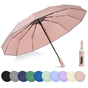 BAODINI Umbrella for Rain Windproof Travel Compact Automatic Folding Umbrella for Men-Women's Big Umbrella for Car Backpack