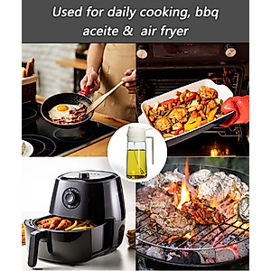 JULEHUI Oil Dispenser Bottle for Kitchen - 16oz Olive Oil Sprayer for Cooking - Food Grade Refillable Glass Oil Spray