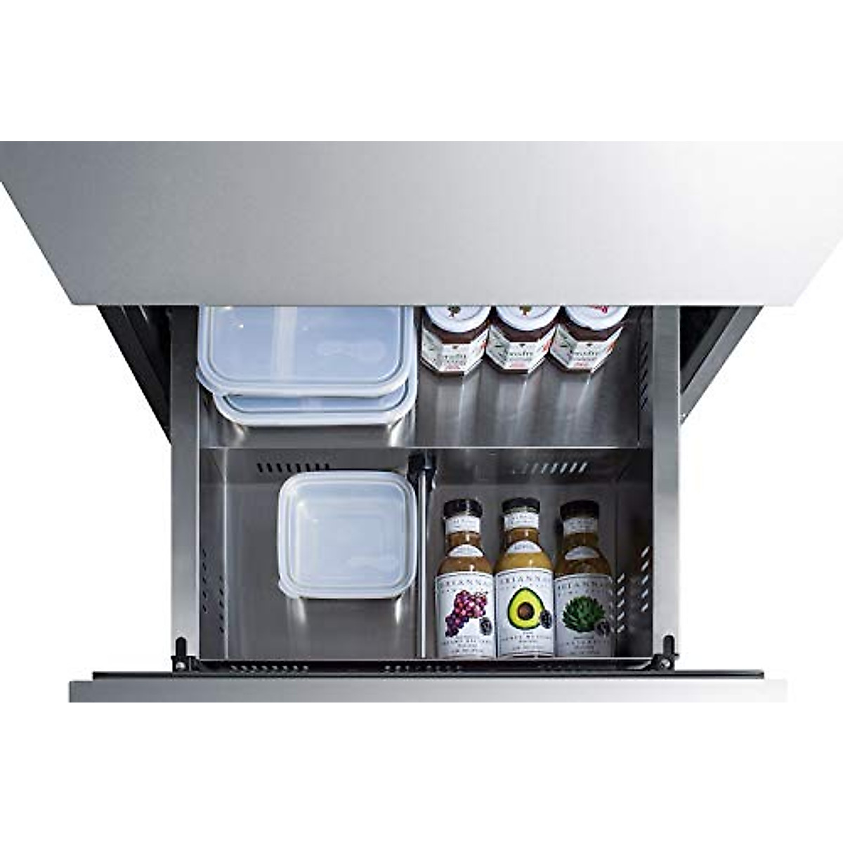 Summit Appliance ADRD24PNR 24" Wide 2-Drawer All-Refrigerator, ADA Compliant; Panel-ready Drawer Fronts (Panels NOT Included); 4.8 cu.ft Capacity; Door and Temperature Alarms; Frost-Free