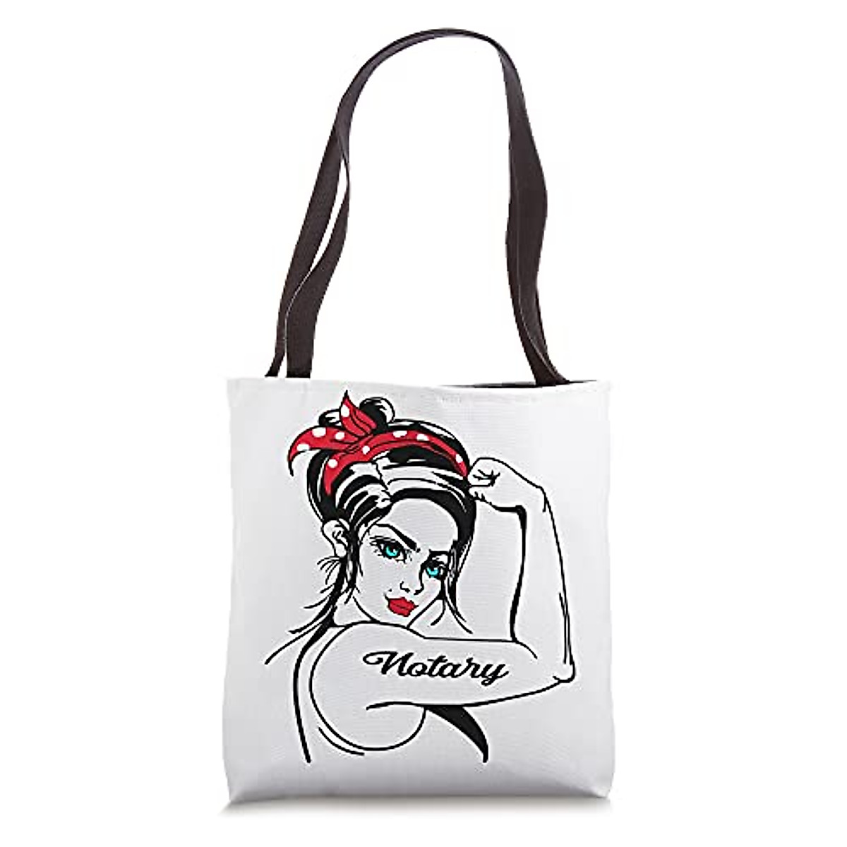 Notary Rosie The Riveter Pin Up Tote Bag