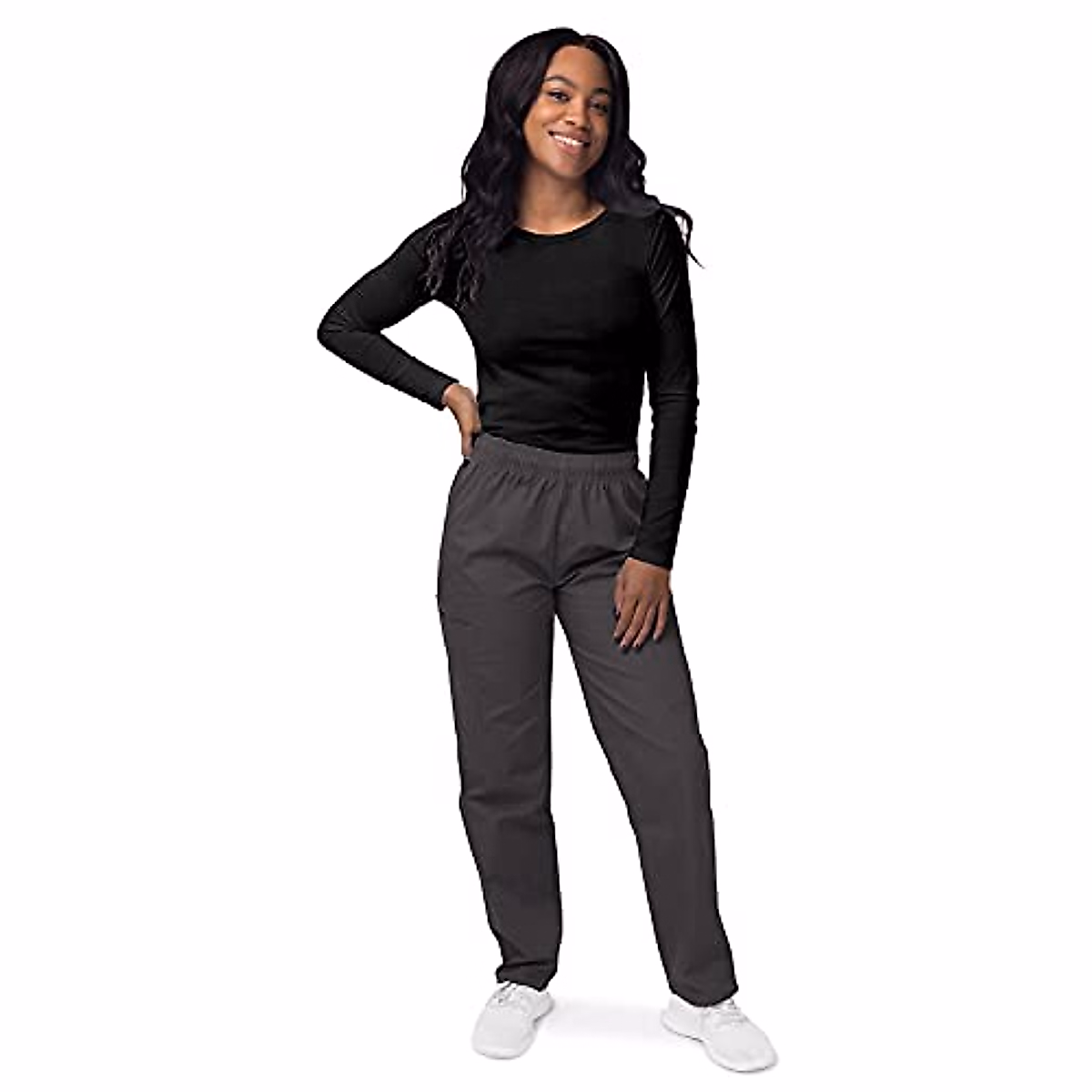 Sivvan Scrubs for Women - Long Sleeve Comfort Underscrub Tee - S8500 - Black - XS