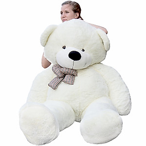 Joyfay Giant Teddy Bear, White- Over 6ft (78")