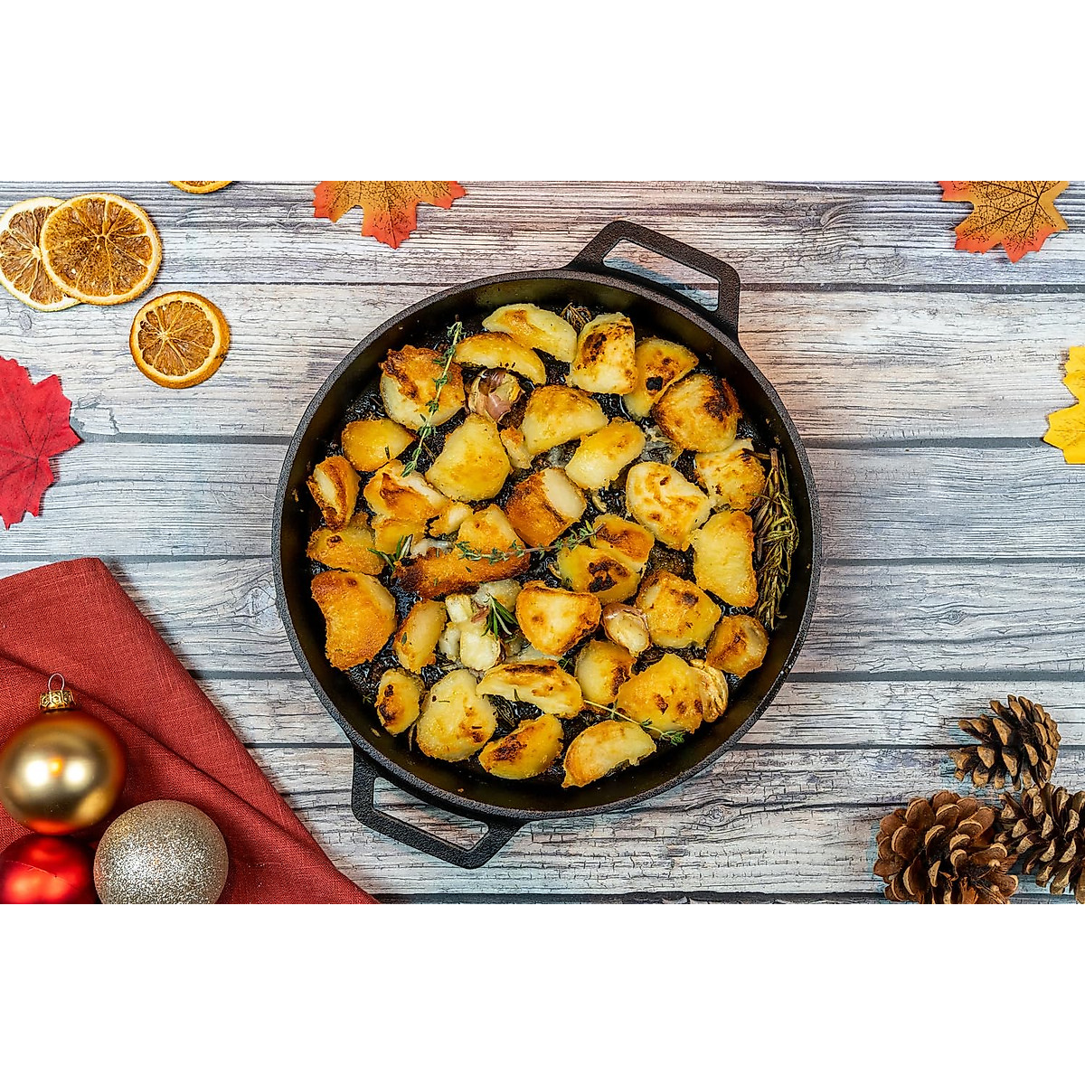 Ooni Cast Iron Skillet - Cast Iron Pan - Cast Iron Skillet with Removable Handle - Cast Iron Frying Pan - Pre-Seasoned Oven Safe