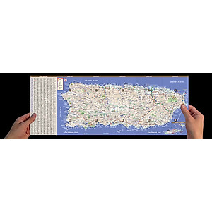 StreetSmart Puerto Rico by VanDam — Laminated pocket size Island Street & Freeway Map to Puerto Rico complete with all attractions, beaches, resorts, ... and shopping plus Old San Juan Detail Map