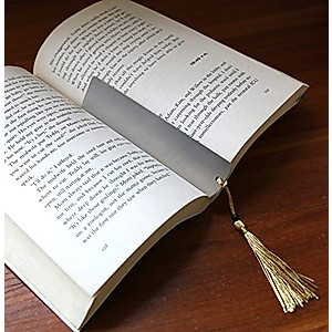 Tueascallk 4 Pcs Freely Createable Silver Metal Tassel Bookmarks - As The Best Gift