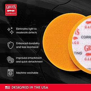 Griot's Garage 11241 3" Orange Foam Correcting Pads (Set of 3)