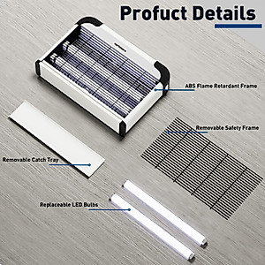 vertmuro 20W Electric Bug Zapper, Indoor Fly Insect Killer with 3000V Grid, UV Light, Mosquito Gnat Zapper w 2 Replacement Bulbs for Home, Kitchen, Restaurant, Garage