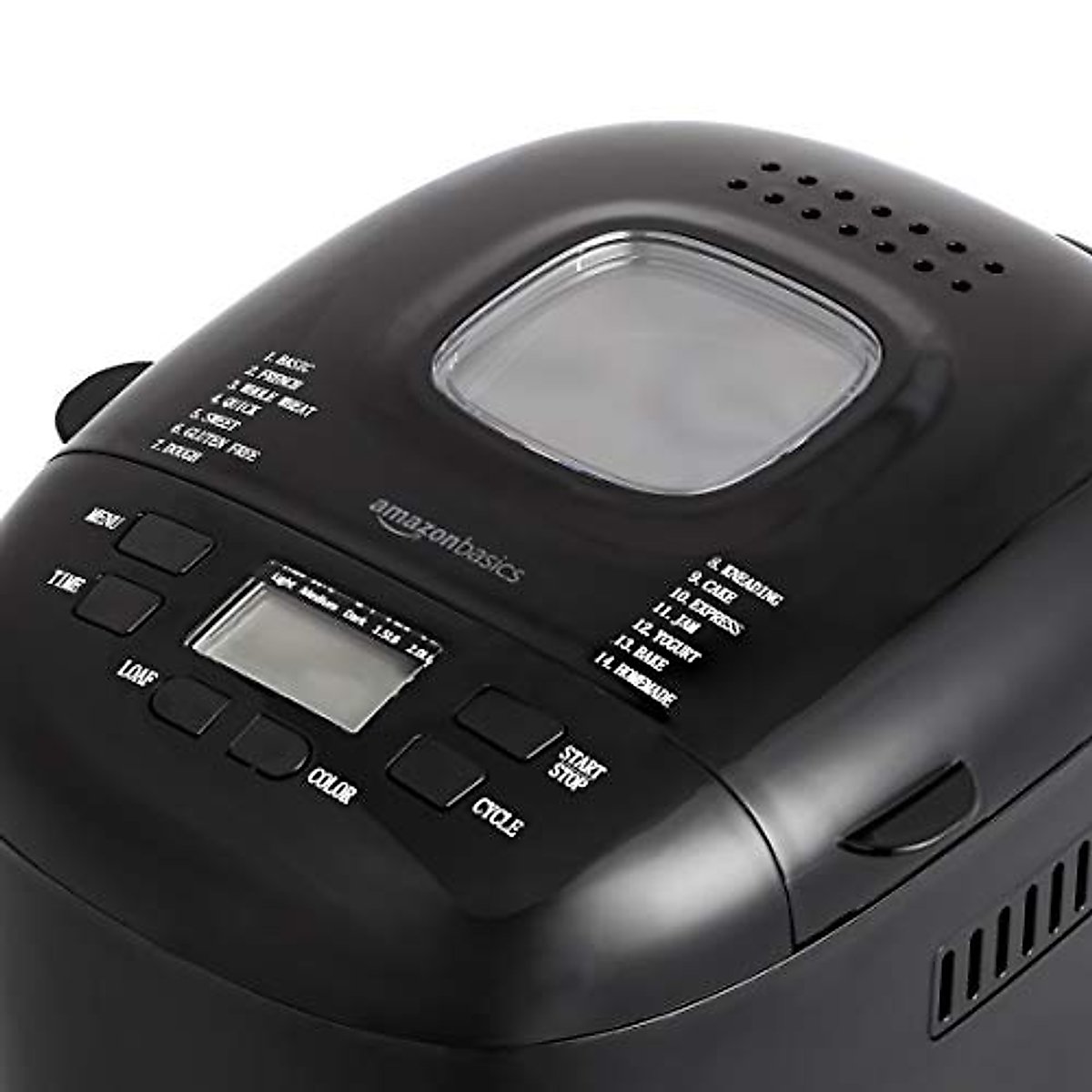 Amazon Basics 2 Pound Non-Stick Bread Making Machine, Black
