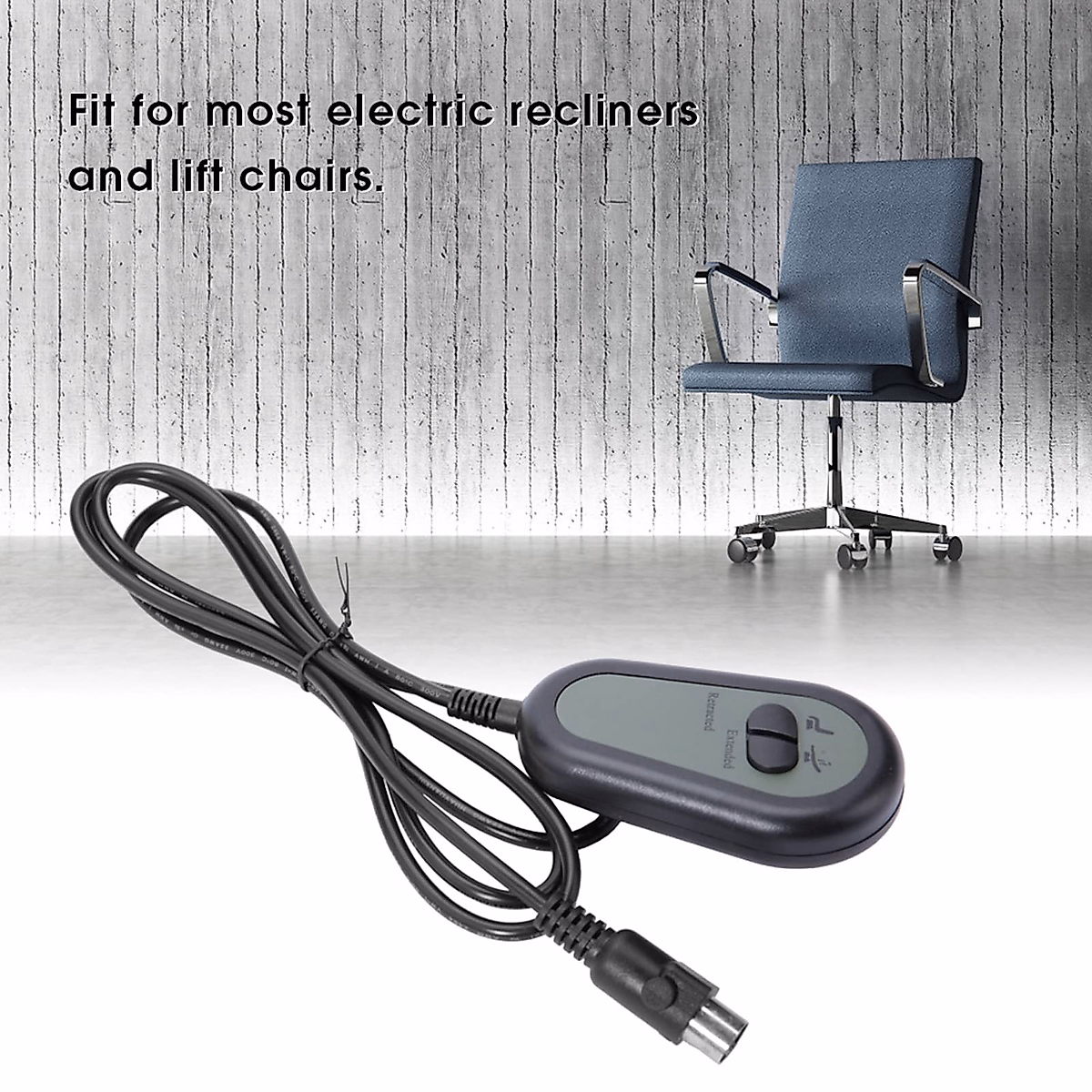 2 Button Chair Lift Remote Control,5 Pin Plug Recliner Replacement Fixed Electric Sofa Recliner Lift Handle