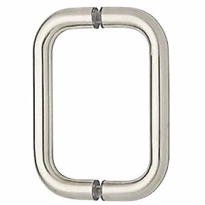 Dynasty Hardware 6" Back to Back Tubular Shower Door Pull for Frameless Shower Doors, Satin Nickel
