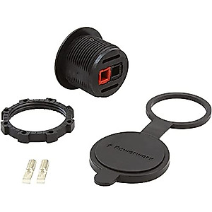 Powerwerx PanelPole1, Panel Mount Housing for a Single Anderson Powerpole Connector with a Weather Tight Cover