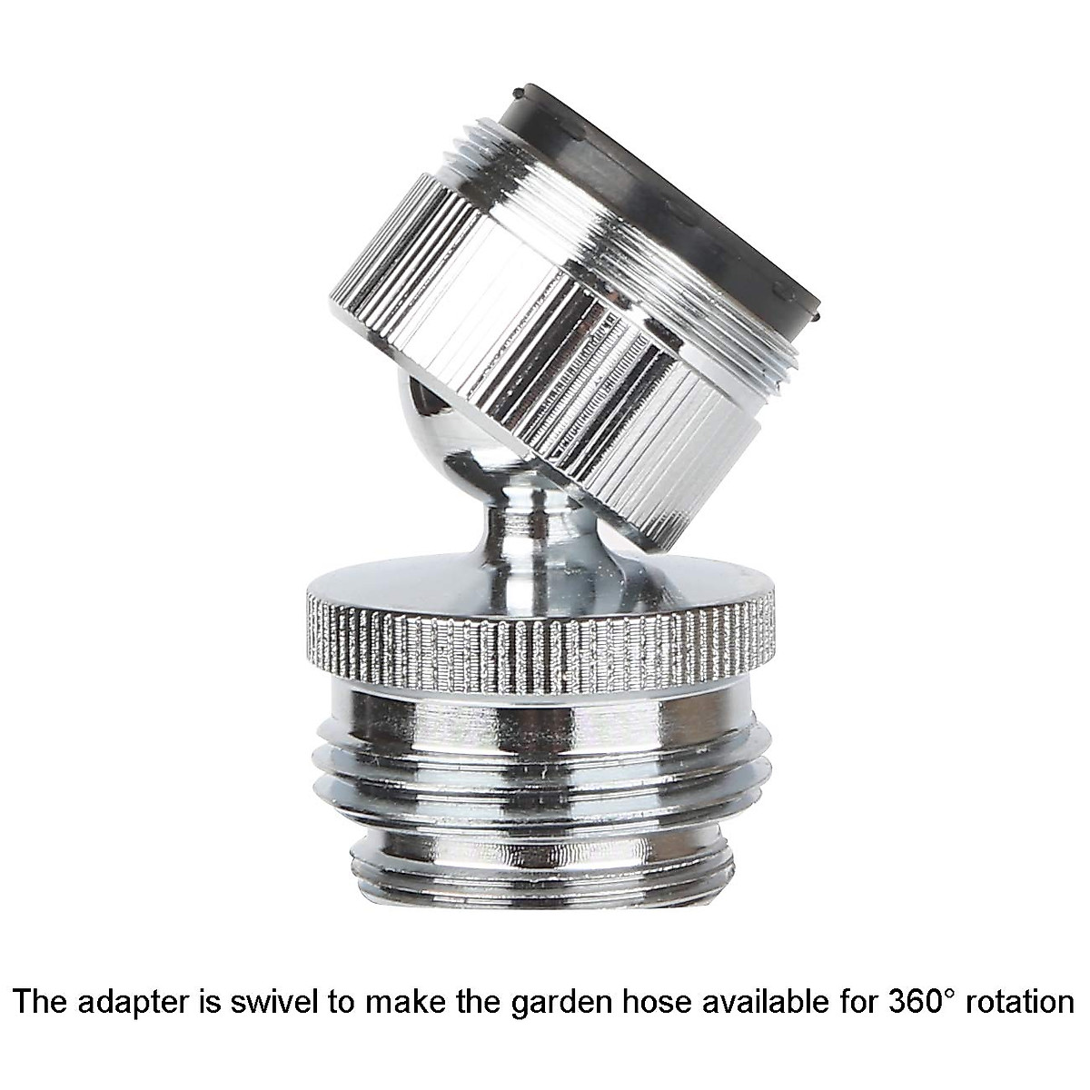 Faucet Adapter Kit Swivel Aerator Adapter to Connect Garden Hose - Multi-Thread Garden Hose Adapter for Male to Male and Female to Male - Chrome Finished