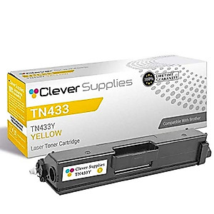 CS Compatible Toner Cartridge Replacement for Brother TN433 TN431 TN-433 TN-431 TN433Y/TN431Y Yellow for HL-L8260CDW HL-L8360CDW HL-L8360CDWT HL-L9310CDW HL-L9310CDWT HL-L9310CDWTT