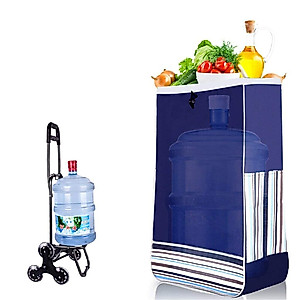 Shopping Trolley on Wheels Multi Function Shopping Cart Climbing Stairs Cart Small Cart Collapsible Crystal Wheel Trolley Lever Car Small Trailer Luggage Cart Contains Cloth Bag Storage Hand Trucks