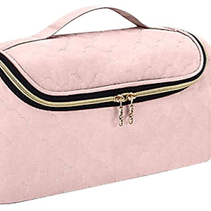 Esquirla Storage Bag for Hair Curler with Hanging Hook, Hair Straightener Hair Dryer Tote Bag Organizer Holder, Travel Case for Styler, Pink