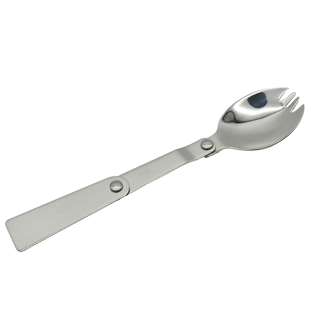 Maydahui Folding Spoon and Fork SUS 18/10（304）Stainless Steel Salad Spork Portable for Thermos and Travel (Pack of 6)