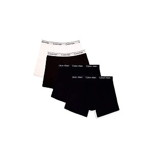 Calvin Klein Boys' Underwear 4 Pack Boxer Brief Value Pack, Black White Basics, Large