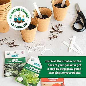Back to the Roots Organic Seed Bundle - Herbs and Vegetables Variety Pack for Planting - Assorted Non-GMO Seed Mix for Beginner Indoor and Outdoor Gardening, (Pack of 20)