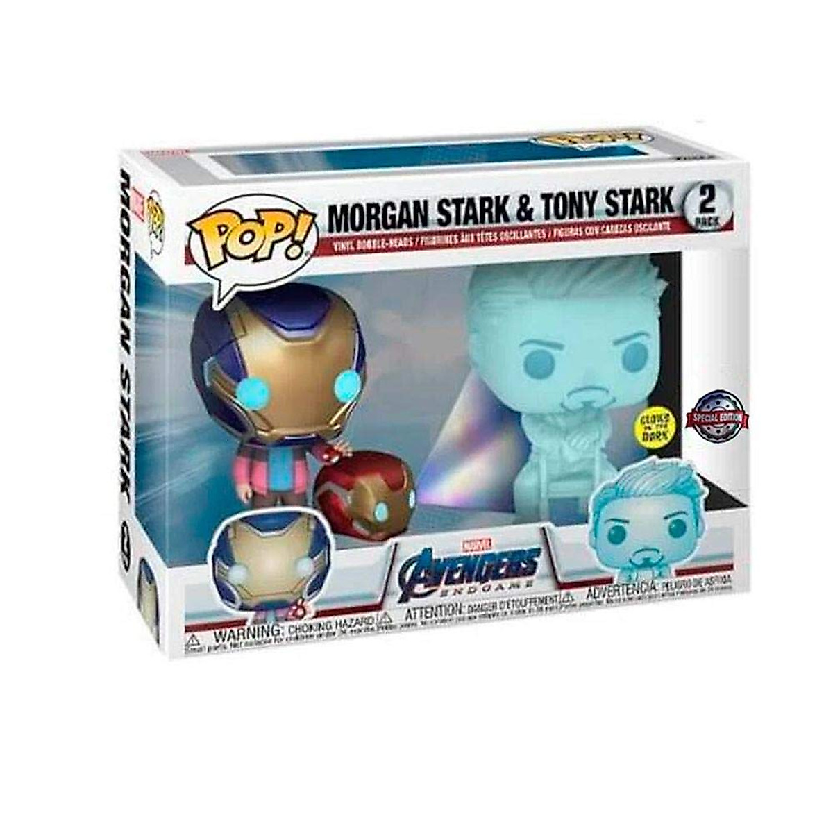 Pop! Morgan & Tony Stark Glows in The Dark 2 Pack Special Edition