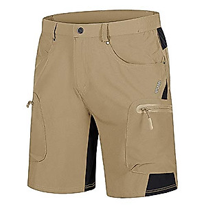 TACVASEN Men's Quick Dry Shorts Casual Khaki Shorts Men Cargo Mens Hiking Shorts Size 38 Mens Cargo Shorts Relaxed fit