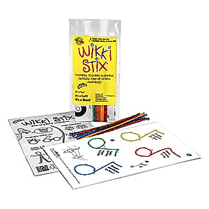 WIKKI STIX Birthday Fun Favors, pack of 20 individual fun favors, each with 12 and a birthday themed play sheet, Made in the USA