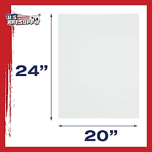US Art Supply 20 X 24 inch Professional Artist Quality Acid Free Canvas Panel Boards for Painting 12-Pack (1 Full Case of 12 Single Canvas Board Panels)