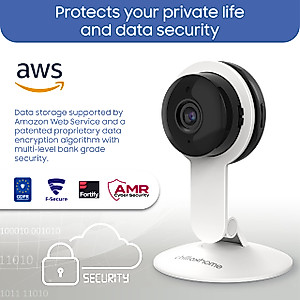 CHILLAX HCX280 Smart WiFi Home Camera FHD 1080p Indoor Security Baby Pet Home Surveillance Sound & Motion Detection 2-Way Audio Night Vision SD-Card Slot Work with ChillaxCare App