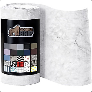 Gorilla Grip Drawer and Shelf Liner for Cabinet, Slip Resistant Non Adhesive Protection for Kitchen, BPA Free Smooth Surface Plastic Liners for Cabinets, Bathroom Cupboard Drawers, 12x20, Marble