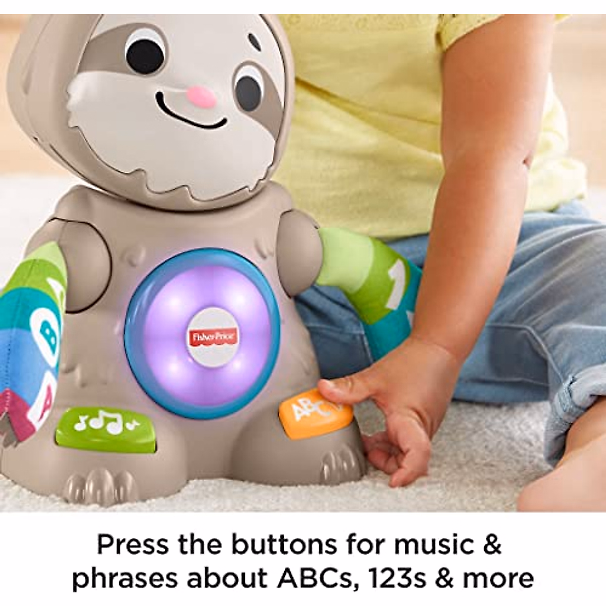 Fisher-Price Linkimals Learning Toy Smooth Moves Sloth With Interactive Music And Lights For Infants And Toddlers