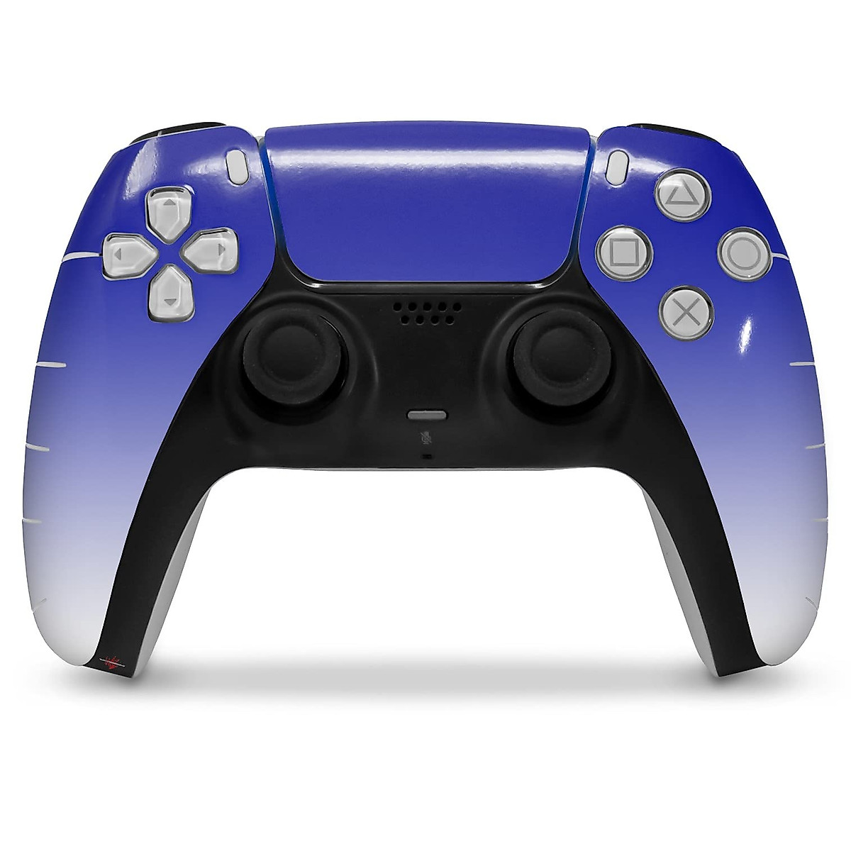 WraptorSkinz Skin Wrap compatible with Sony PS5 DualSense Controller Smooth Fades White Blue (CONTROLLER NOT INCLUDED)