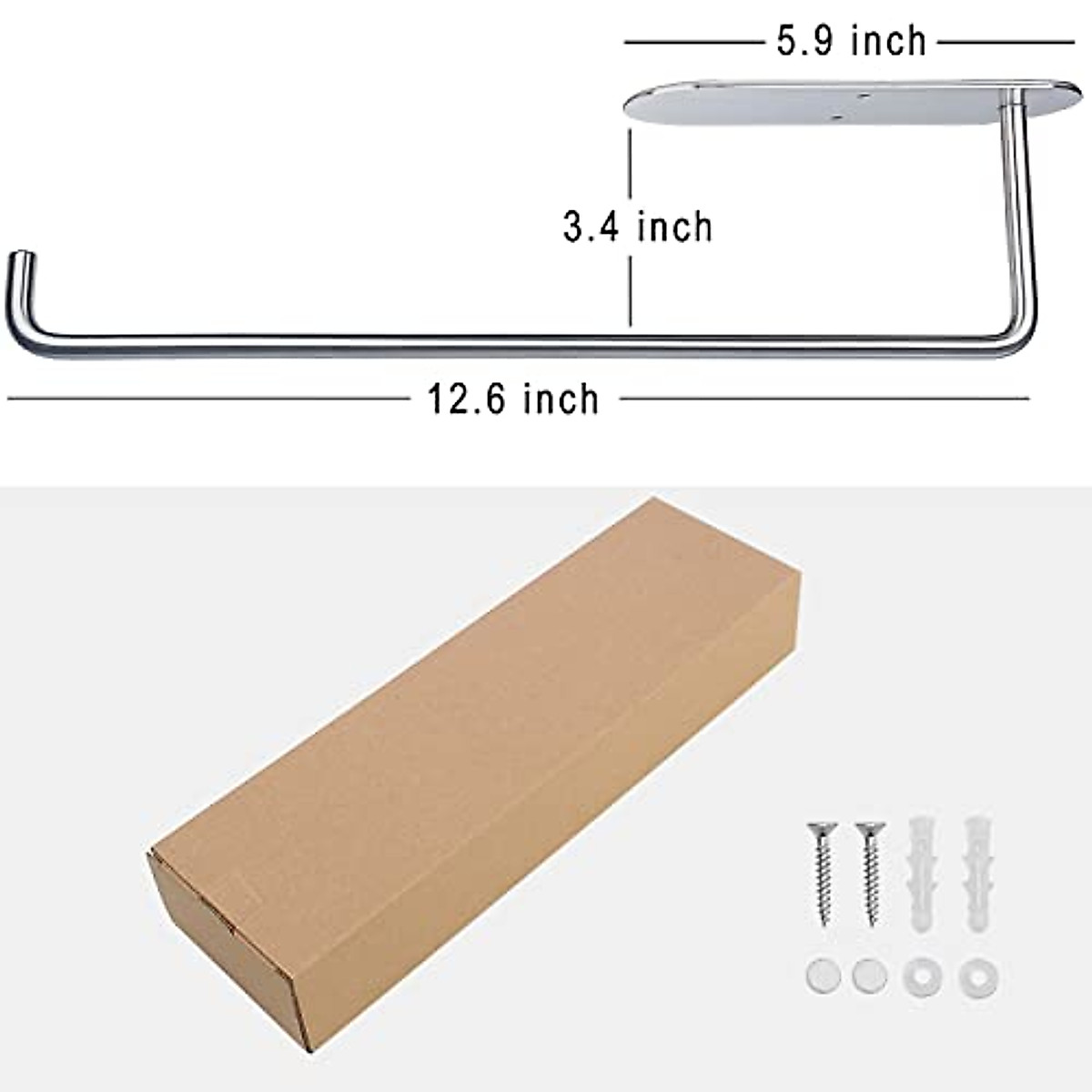 Emblshnt Under Counter Paper Towel Holder Wall Mount Paper Towel Holder, Hanging Paper Towel Holder Under Cabinet Paper Towel Holder, Wall Paper Towel Holder Wall Mounted, Paper Towel Holders