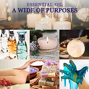 Essential Oils Set, 24 Scents Fragrance Oil for Candle Soap Making, Long Lasting Natural Essential Oil for Diffuser, Humidifier, Scented Oils for Body Massage, DIY Candle Making, 6ml/0.25fl.oz Each