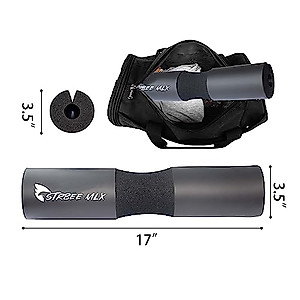 Squat Pad Barbell Pad Hip Thrust Pad Barbell Cushion Foam Sponge for Squat,Lunge,Weight Lifting Comfort Protection of Shoulders,Neck,Back,Crotch Suitable for Gym Standard Olympic Barbell Black