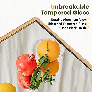 NeuType Full Length Mirror, 64"x21" Floor Mirror, Gold Aluminum Alloy Frame, Tempered Glass Full Body Mirror, Standing Mirror Wall-Mounted for Living Room Bedroom Hallway Dressing