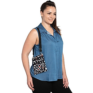 Disney Passport Crossbody Bag Mickey & Minnie Icon Print Travel Black (Multicolor)