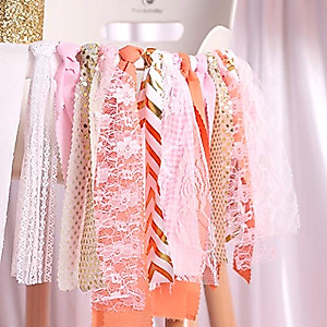 WAOUH Pumpkin Banner for 1st Birthday - Highchair Banner for First Birthday Theme Decoration, Cake Smash Photo Prop, Pumpkin crown hat, Fabric Rag Garland Banner.