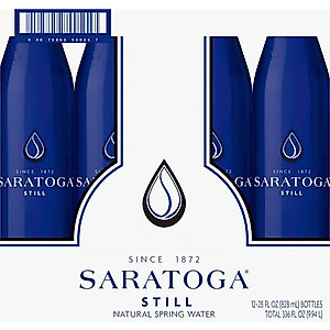 Saratoga Natural Spring Water - 28 oz. (Non-Carbonated, Pack of 12)