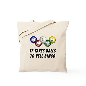 CafePress Balls To Bingo Tote Bag Natural Canvas Tote Bag, Reusable Shopping Bag