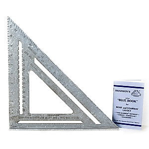 Swanson Tool Co., Inc Swanson T0108 Big 12 Speed Square Layout Tool with Blue Book, Plain gradations, 12-Inch